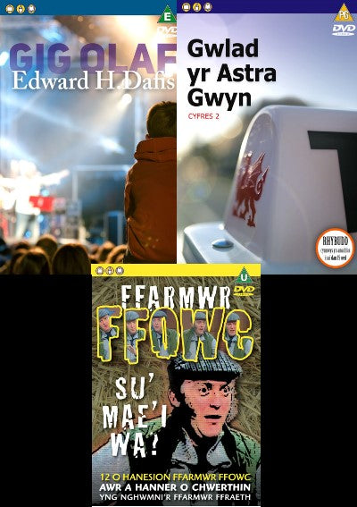 3 DVD (Gig olaf Edward H, Gwlad yr Astra Gwyn Cyfres 2 a Ffarmwr Ffowc ...